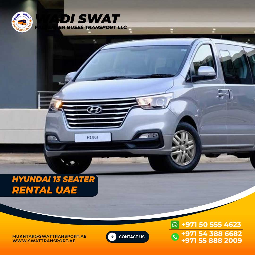 13 Seater Van Rental in Dubai with / without driver – Wadi Swat Bus ...